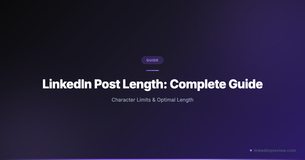 LinkedIn Post Length: Complete Guide (Character Limits & Optimal Length ...